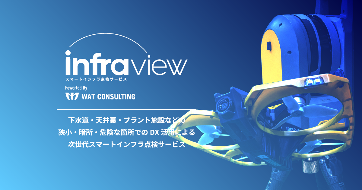 下水道・天井裏などの狭小・暗所 ドローン点検サービス infraview